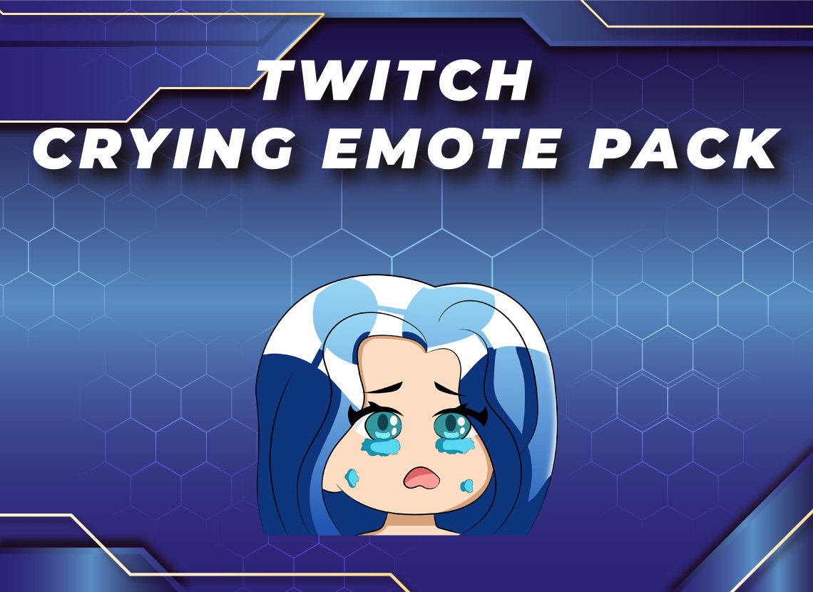 Crying Chibi Twitch Emote Cute Chibi Twitch Emote for Discord, Youtube ...