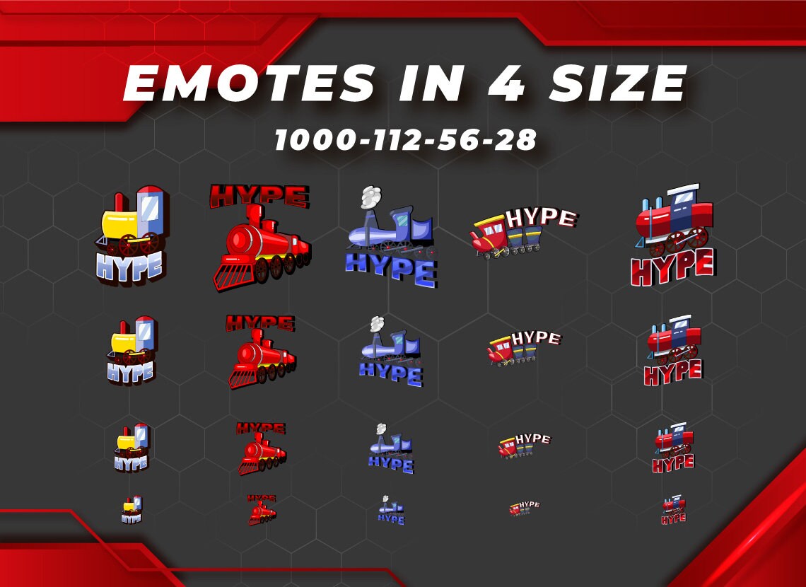 Twitch Hype Train Emotes Package Twitch Text Emoji for Discord, Youtube ...