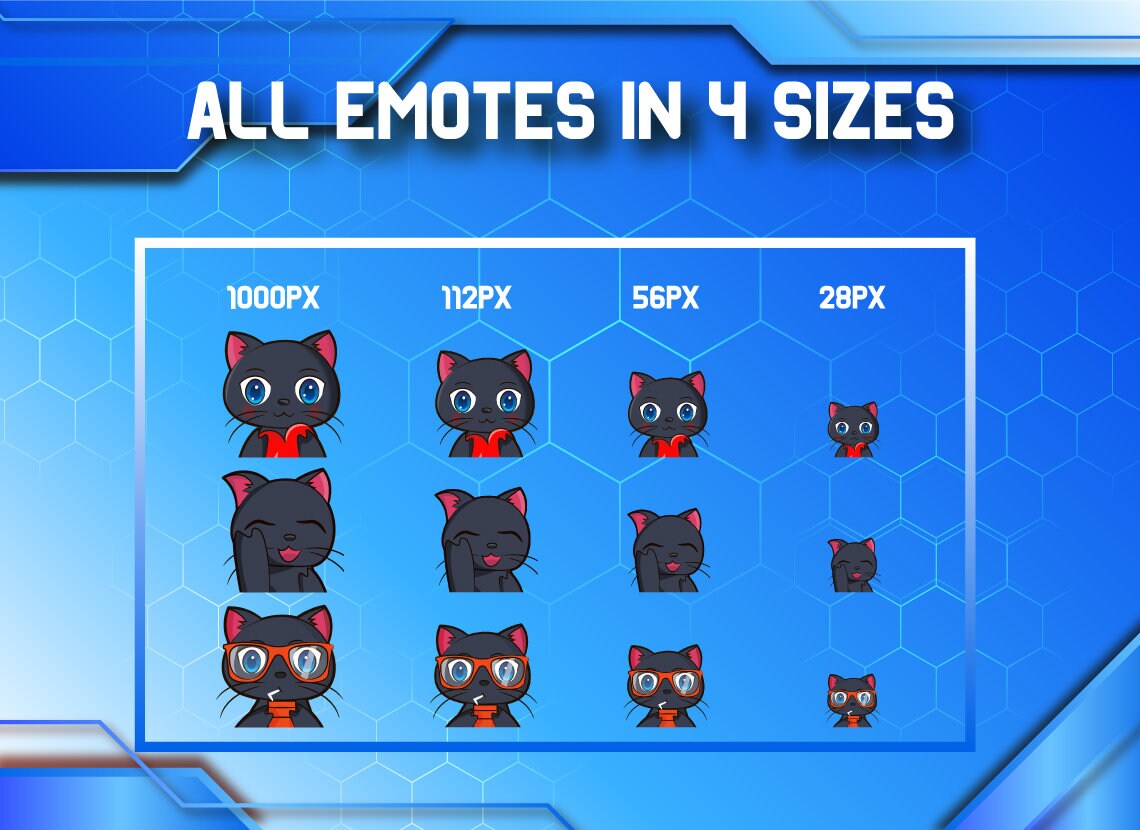 10 Cool Twitch Cat Emote Cute Twitch Emote for Discord, Youtube ...