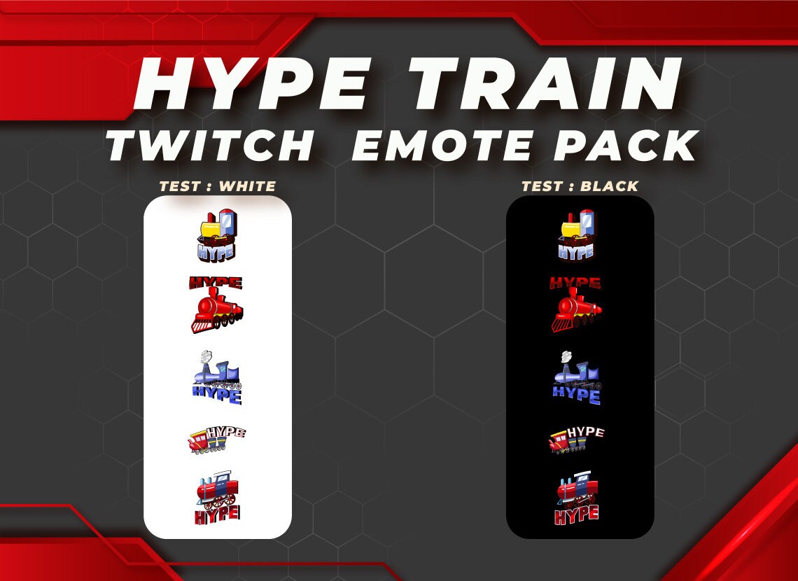 Twitch Hype Train Emotes Package Twitch Text Emoji for Discord, Youtube ...