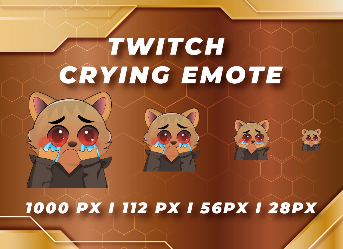 Crying Twitch Emote Cute Cat Twitch Emote for Discord, Youtube ...