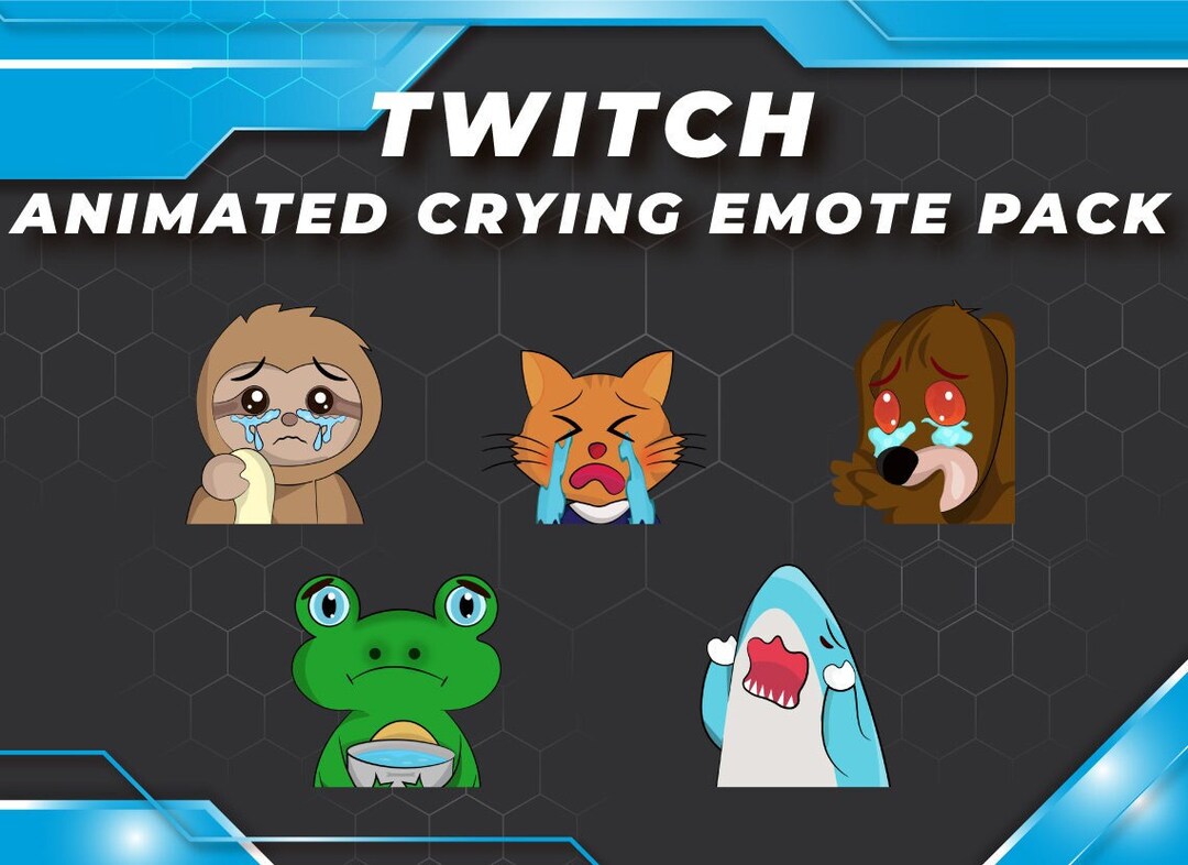 Crying Twitch Emote Cute Animals Emotes Twitch for Discord - Etsy