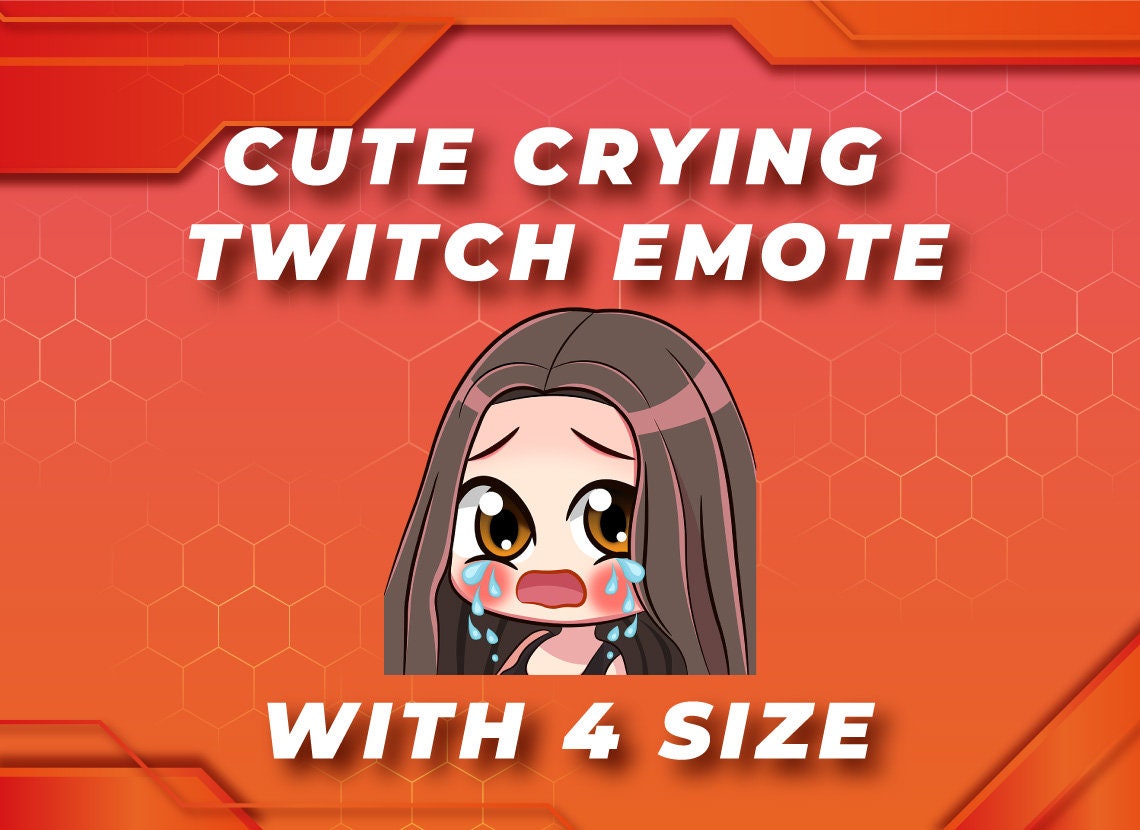 Crying Chibi Twitch Emote Cute Chibi Twitch Emote for - Etsy