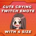 Crying Chibi Twitch Emote Cute Chibi Twitch Emote for Discord, Youtube ...