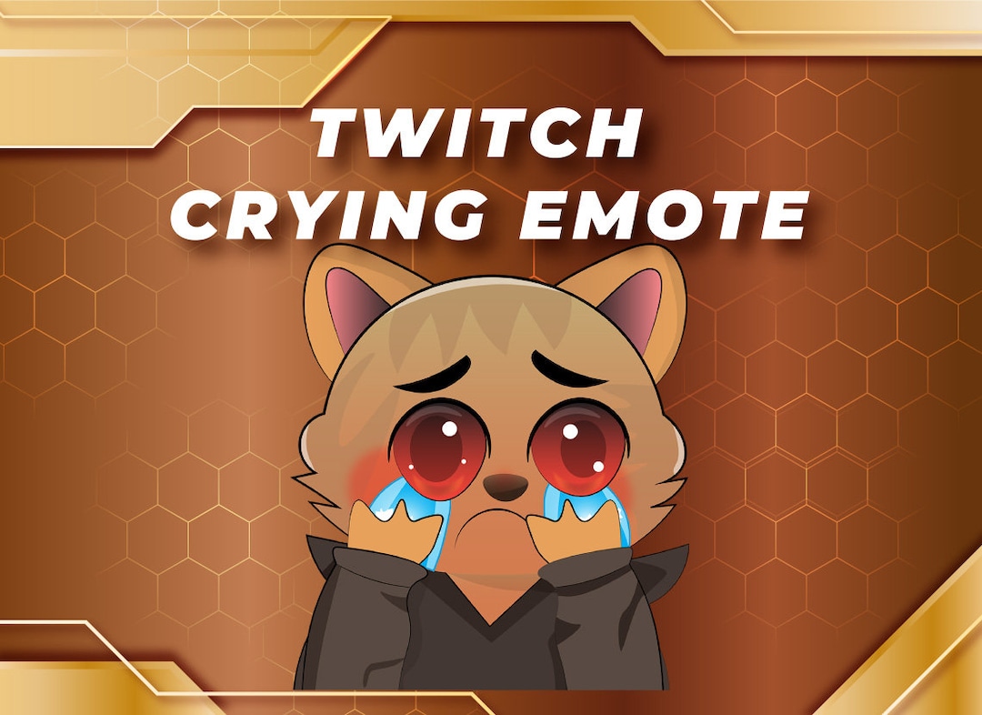 Crying Twitch Emote Cute Cat Twitch Emote for Discord, Youtube ...