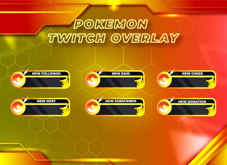 Pokemon Twitch Overlay Animated Stream Package Pokemon - Etsy