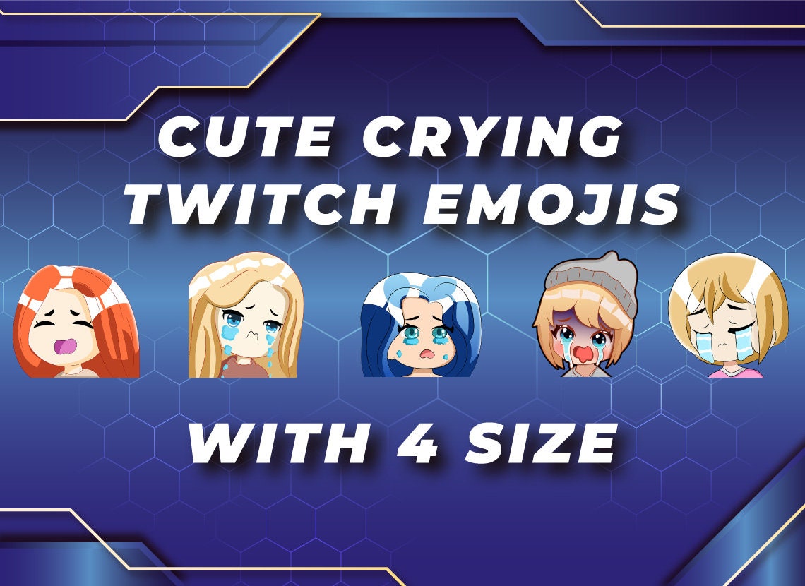 Crying Chibi Twitch Emote Cute Chibi Twitch Emote for Discord, Youtube ...