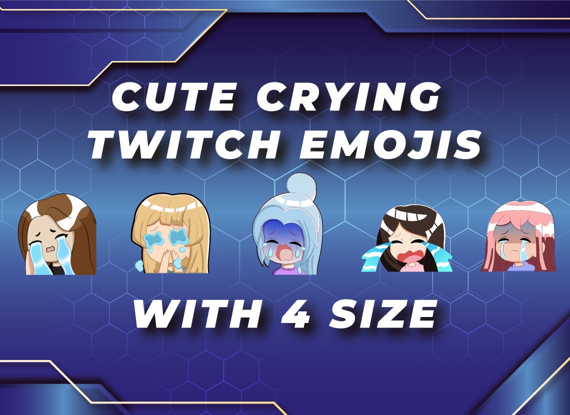 Crying Twitch Emote Cute Chibi Twitch Emote for Discord - Etsy Australia