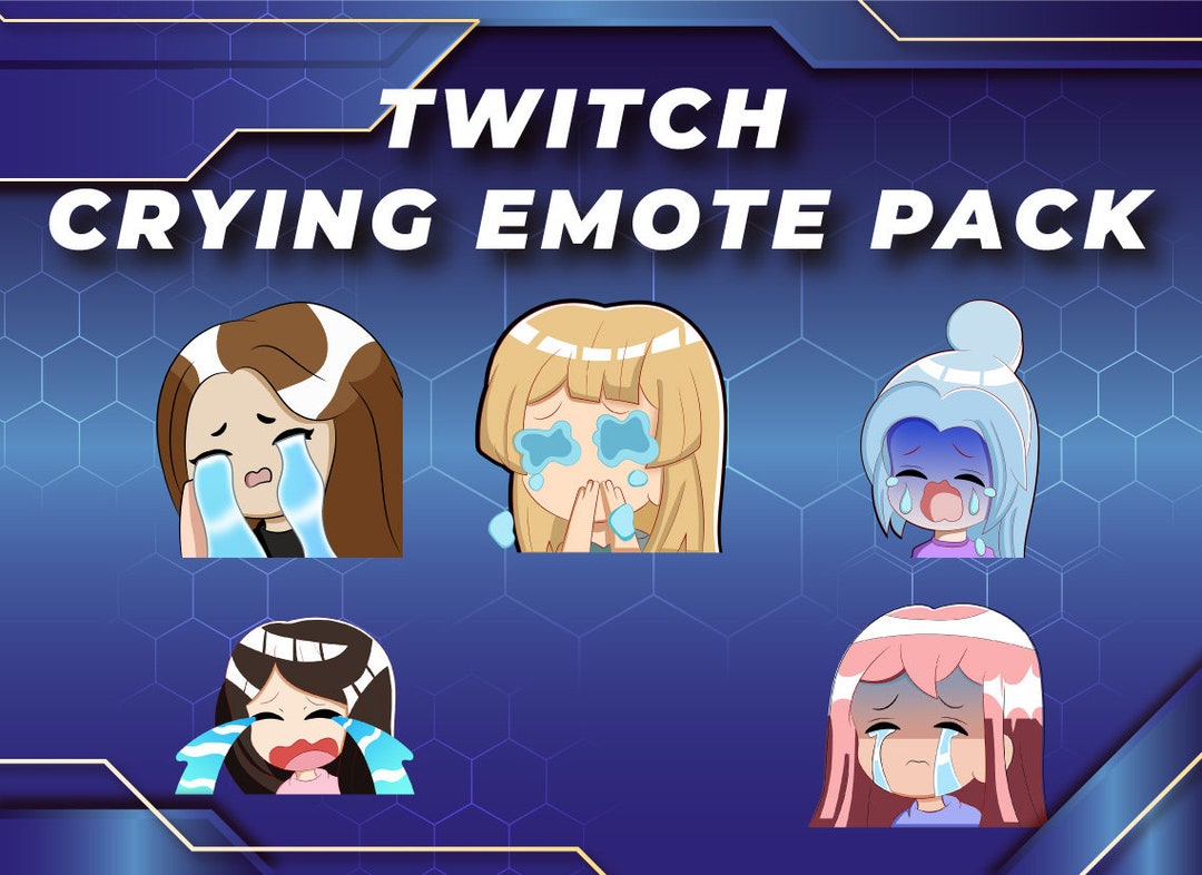 Crying Twitch Emote Cute Chibi Twitch Emote for Discord, Youtube ...