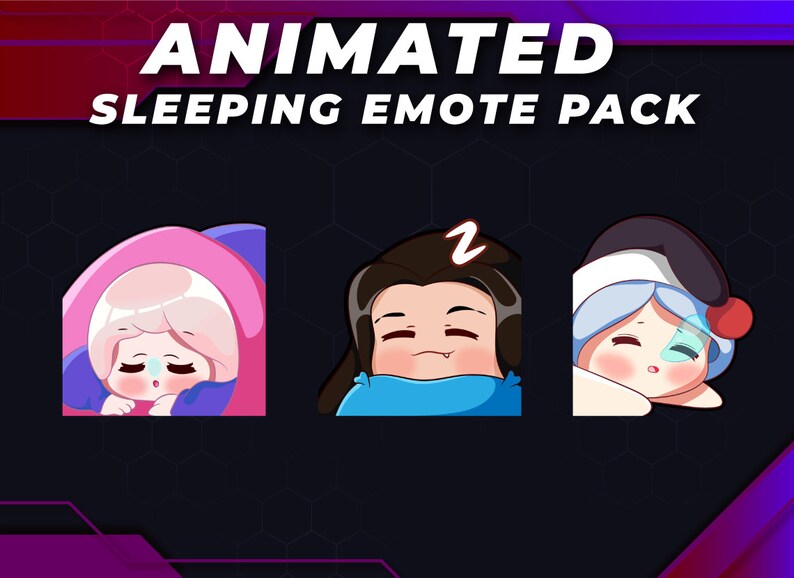 Buy Sleepy Twitch Emotes Cute Chibi Twitch Emote for Discord, Youtube ...