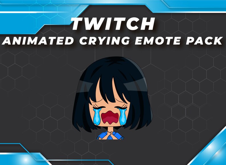 Crying Twitch Emote Cute Chibi Twitch Emote for Discord - Etsy