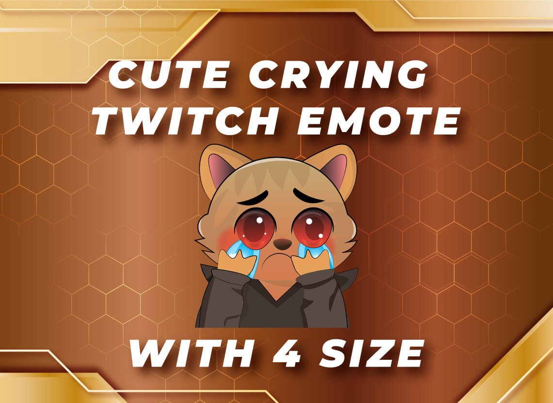 Crying Twitch Emote Cute Cat Twitch Emote for Discord, Youtube ...