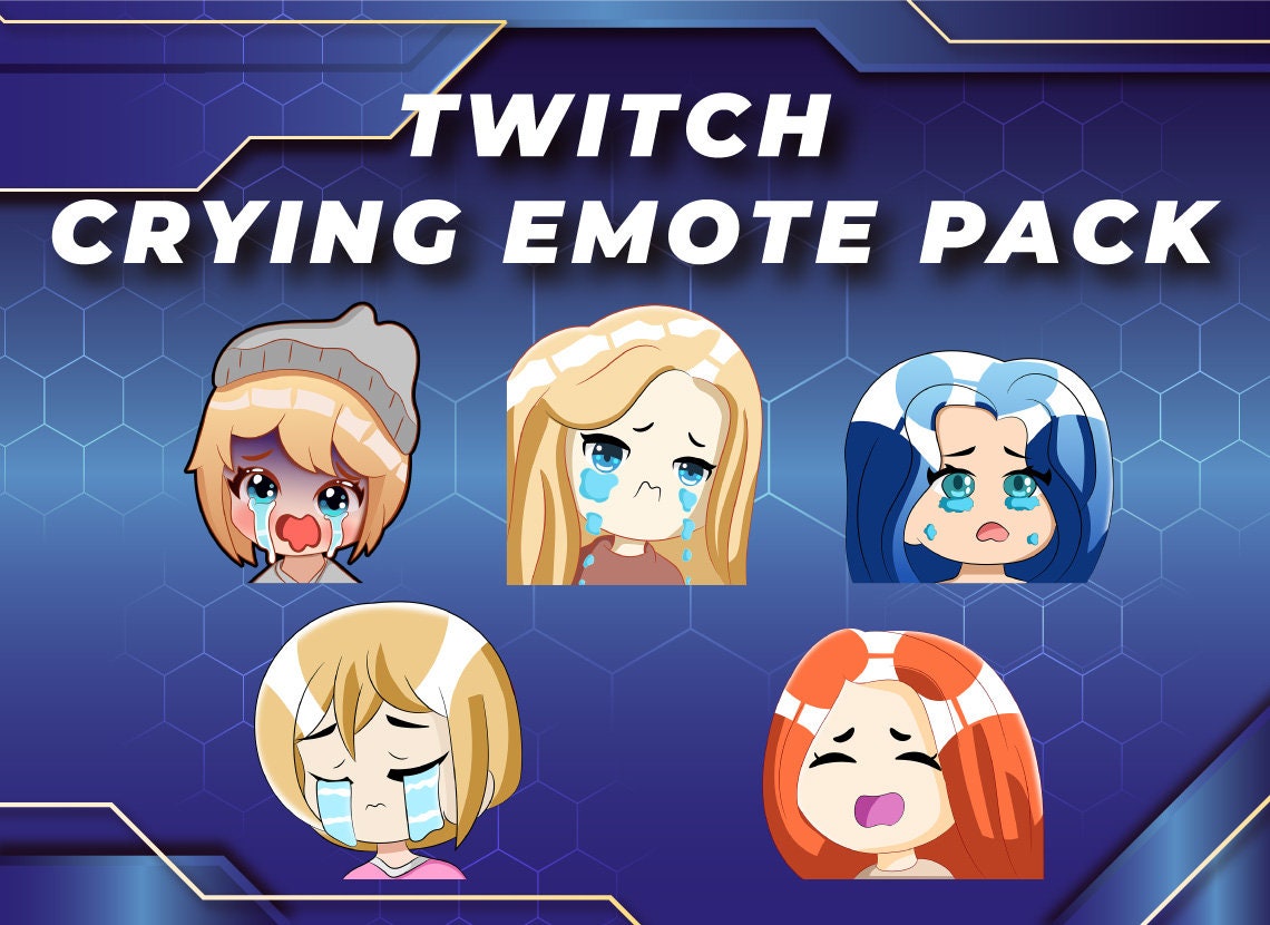 Crying Chibi Twitch Emote Cute Chibi Twitch Emote for Discord, Youtube ...