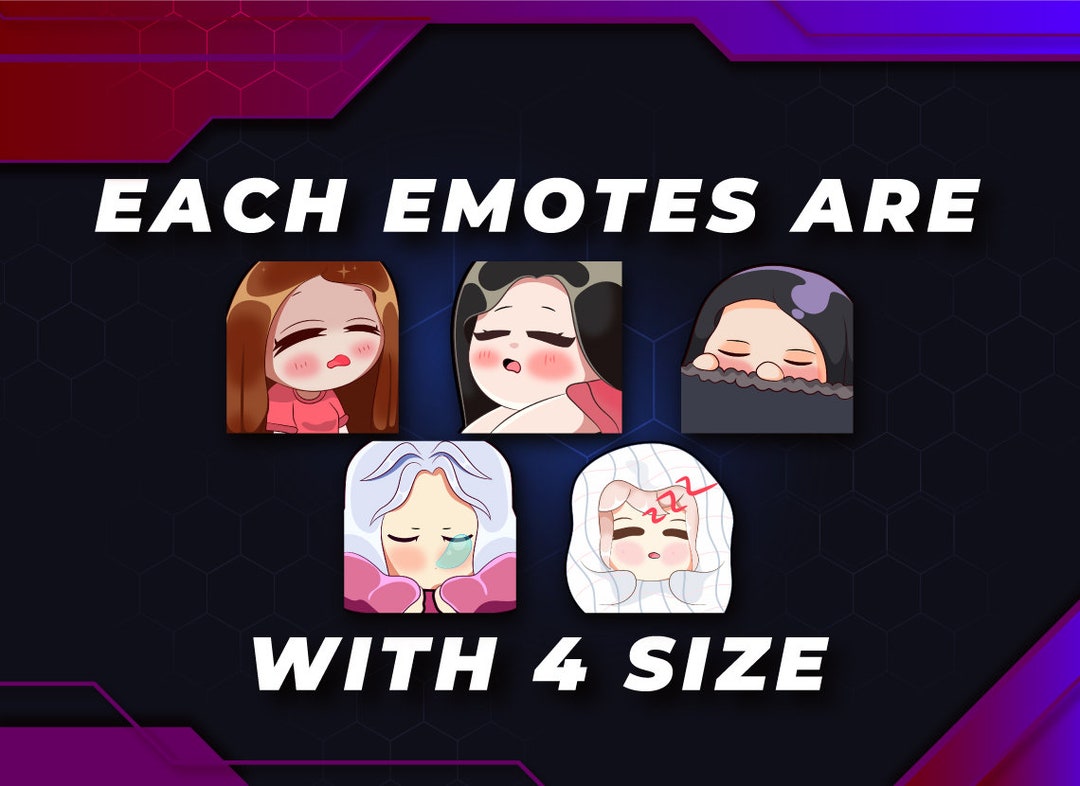 Sleeping Twitch Emote Cute Chibi Twitch Emote for Discord, Youtube ...