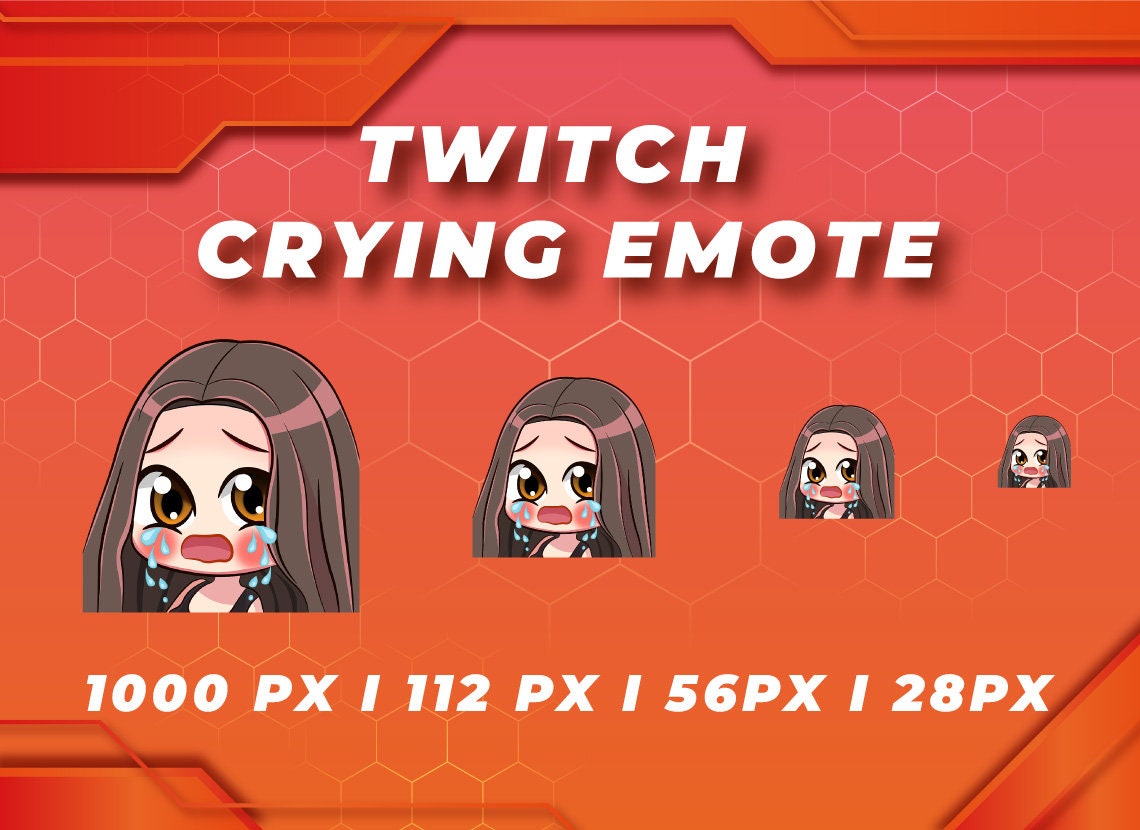 Crying Chibi Twitch Emote Cute Chibi Twitch Emote for - Etsy