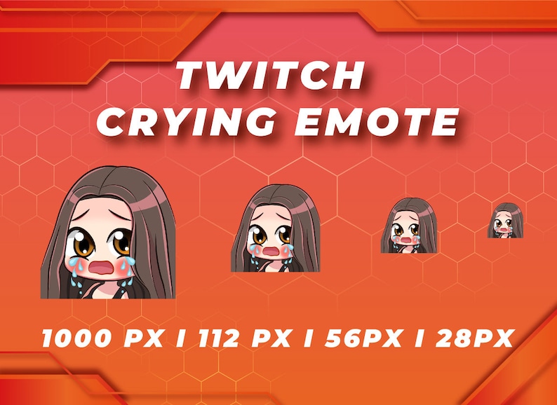 Crying Chibi Twitch Emote Cute Chibi Twitch Emote for - Etsy