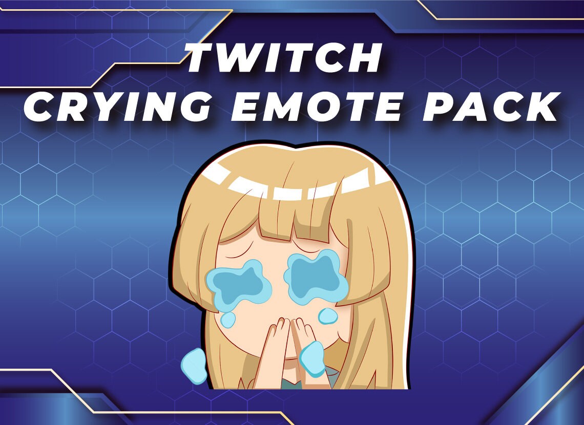 Crying Twitch Emote Cute Chibi Twitch Emote for Discord, Youtube ...