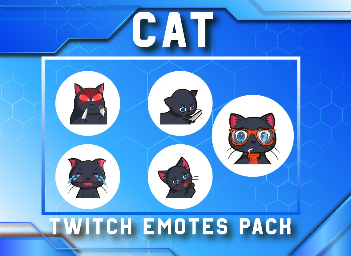 10 Cool Twitch Cat Emote Cute Twitch Emote for Discord, Youtube ...