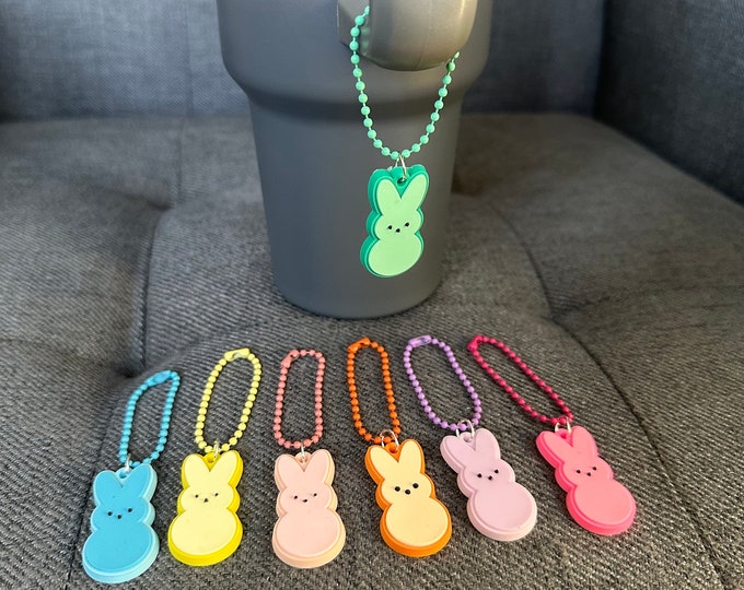 Peeps Bunny Keychain - Etsy
