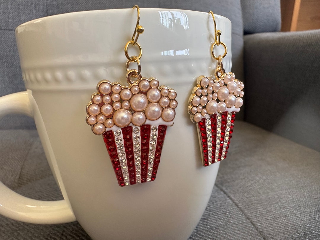 Popcorn Sparkly Earrings, Stunning, Elegant - Etsy