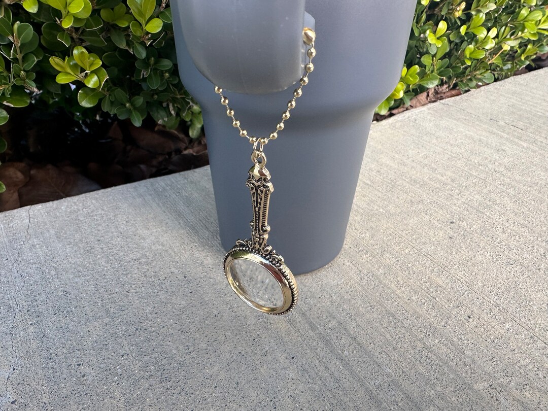 Gold Magnifying Glass Stanley Cup Charm, Water Bottle, Keyring, Bag ...
