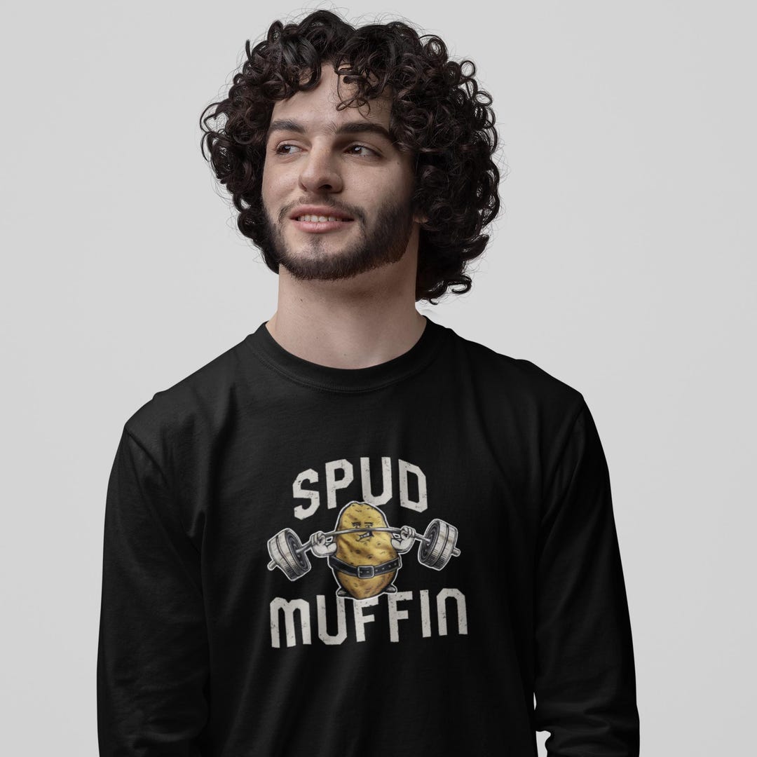 Spud Muffin Potato Gym T-shirt: Funny Workout Tee, Gift for ...
