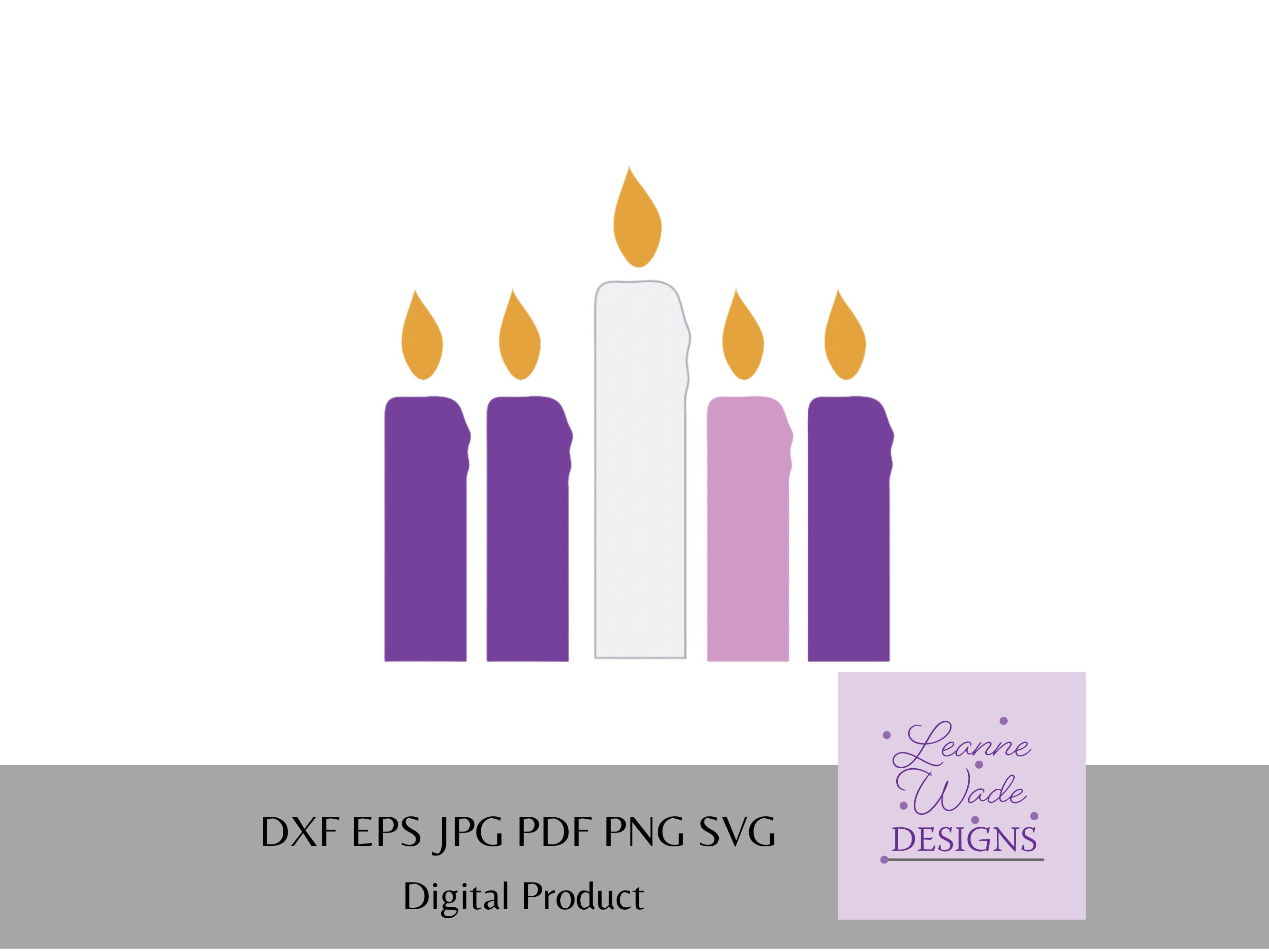 Advent & Christ Candle Digital Files - Etsy