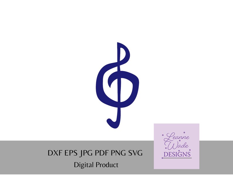 Funky Treble Clef Svg - Etsy