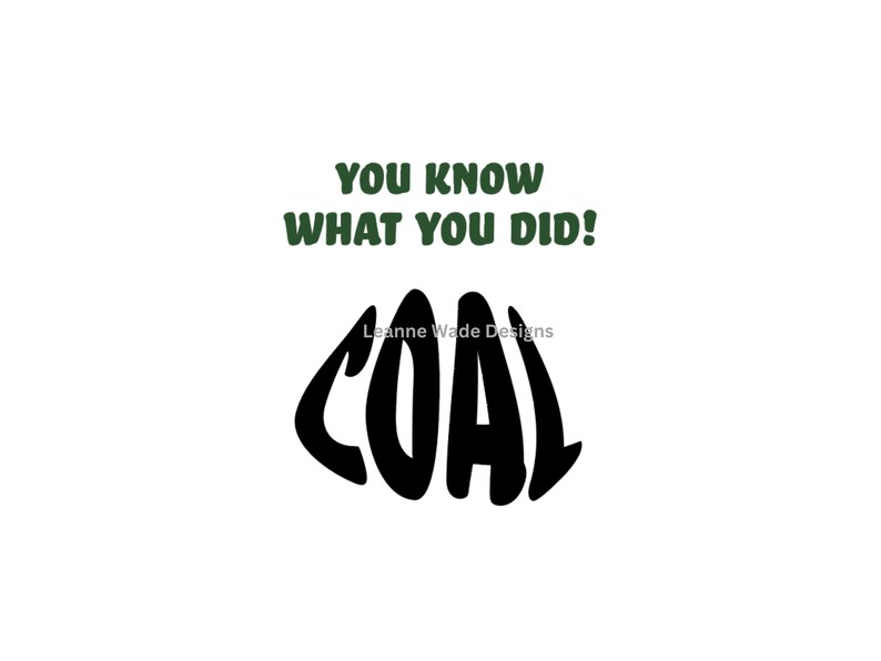 Christmas Coal, Lump of Coal Word, Cut File, Cricut, Silhouette, Santa ...
