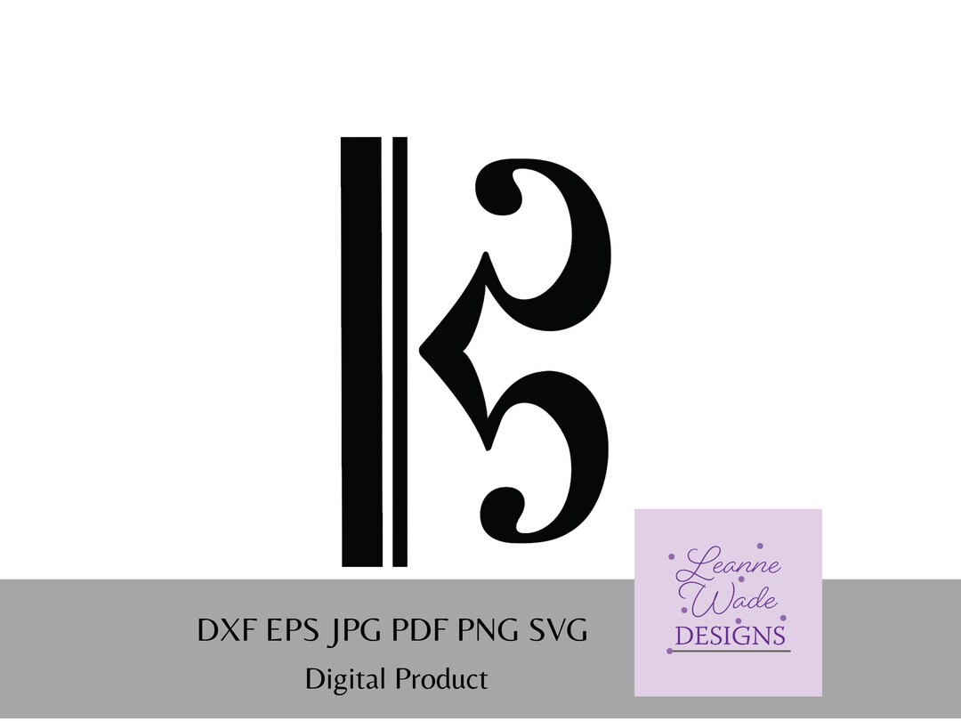 Music Alto Clef, Cut File, Viola Clef, Silhouette File, Cricut File - Etsy