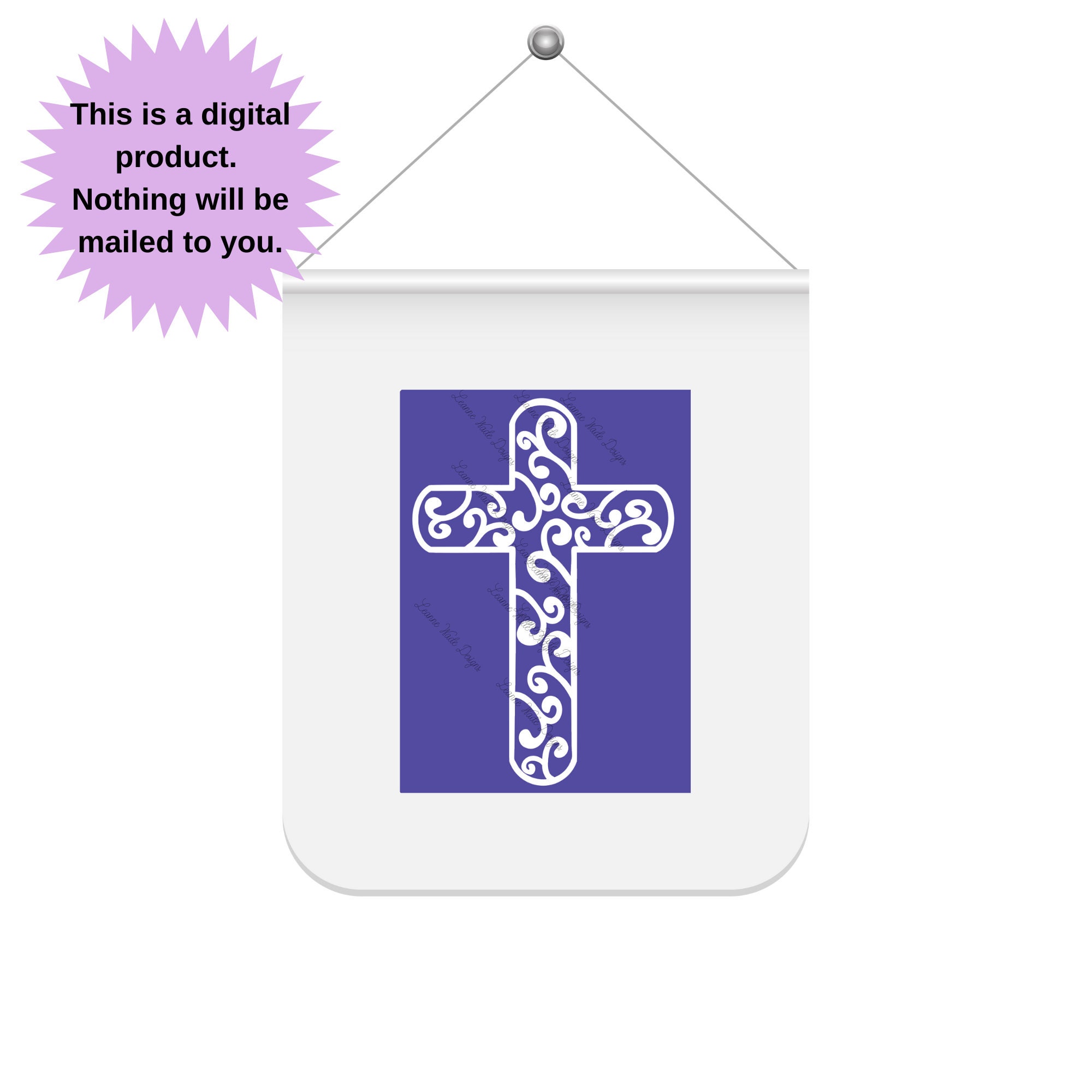 Cross With Swirls Cut File, Cross Svg, Cross Dxf, Silhouette File ...