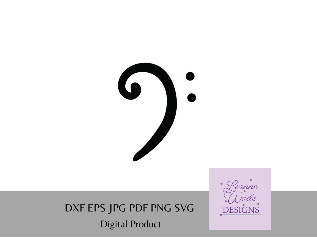 Music Bass Clef Svg - Etsy