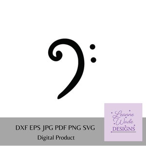 Music Bass Clef Svg - Etsy