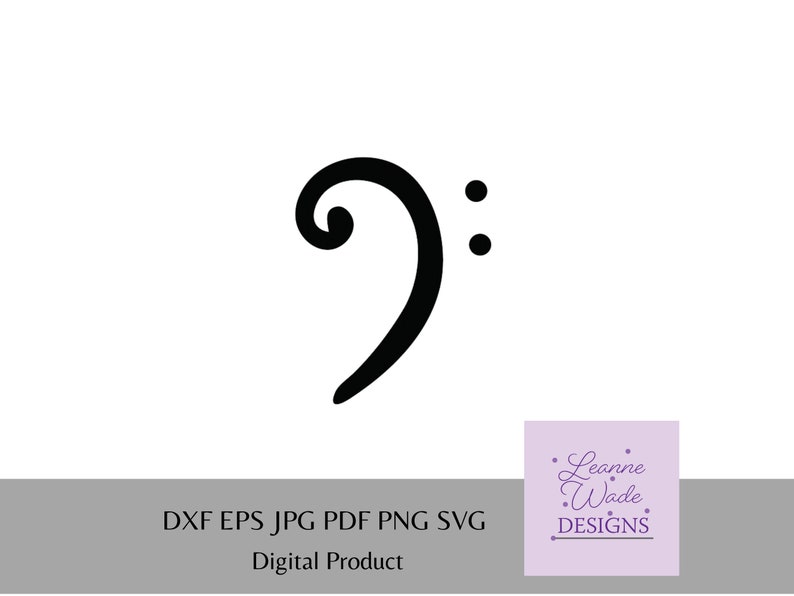 Music Bass Clef Svg - Etsy