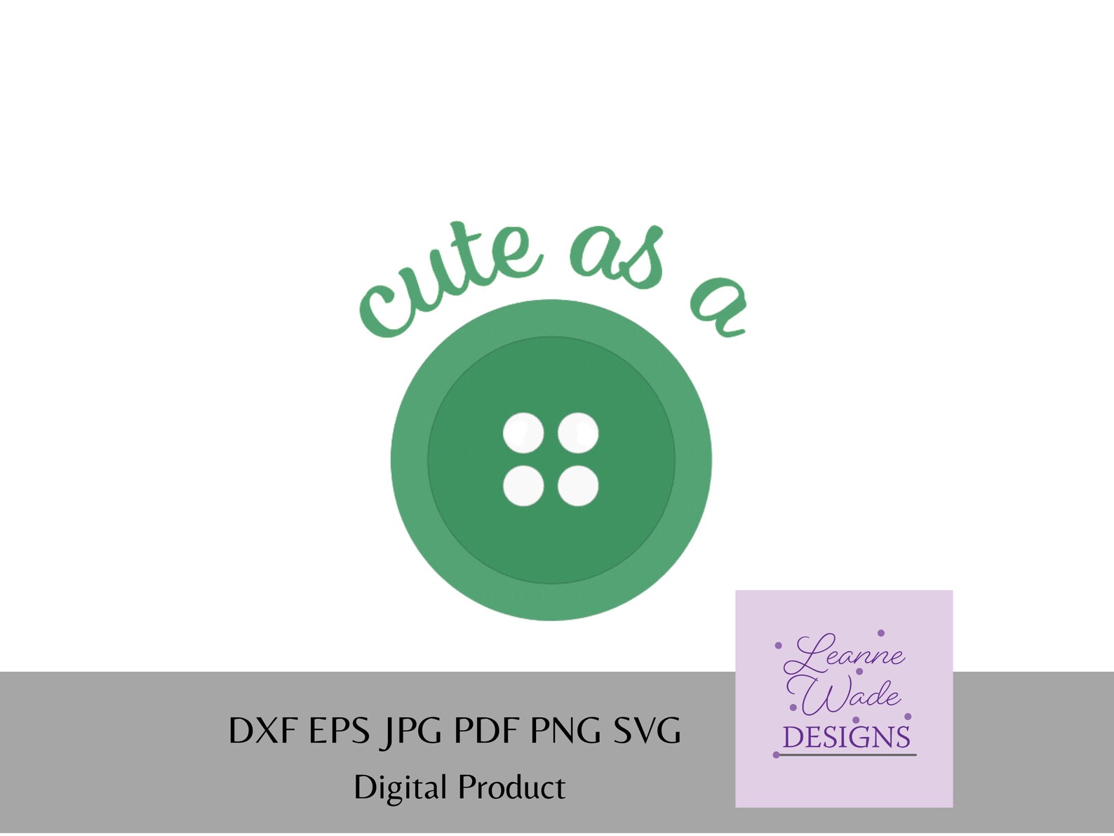 Cute as a Button Curved, Button Cut File, Cut Design for Child or ...