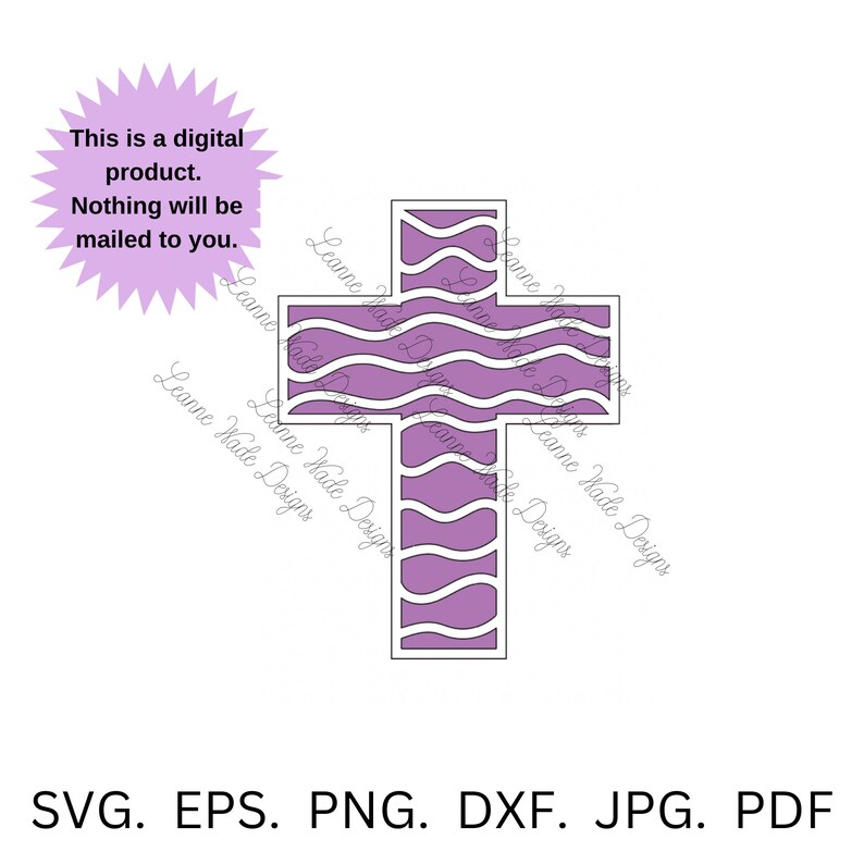 Cross Wavy Svg - Etsy