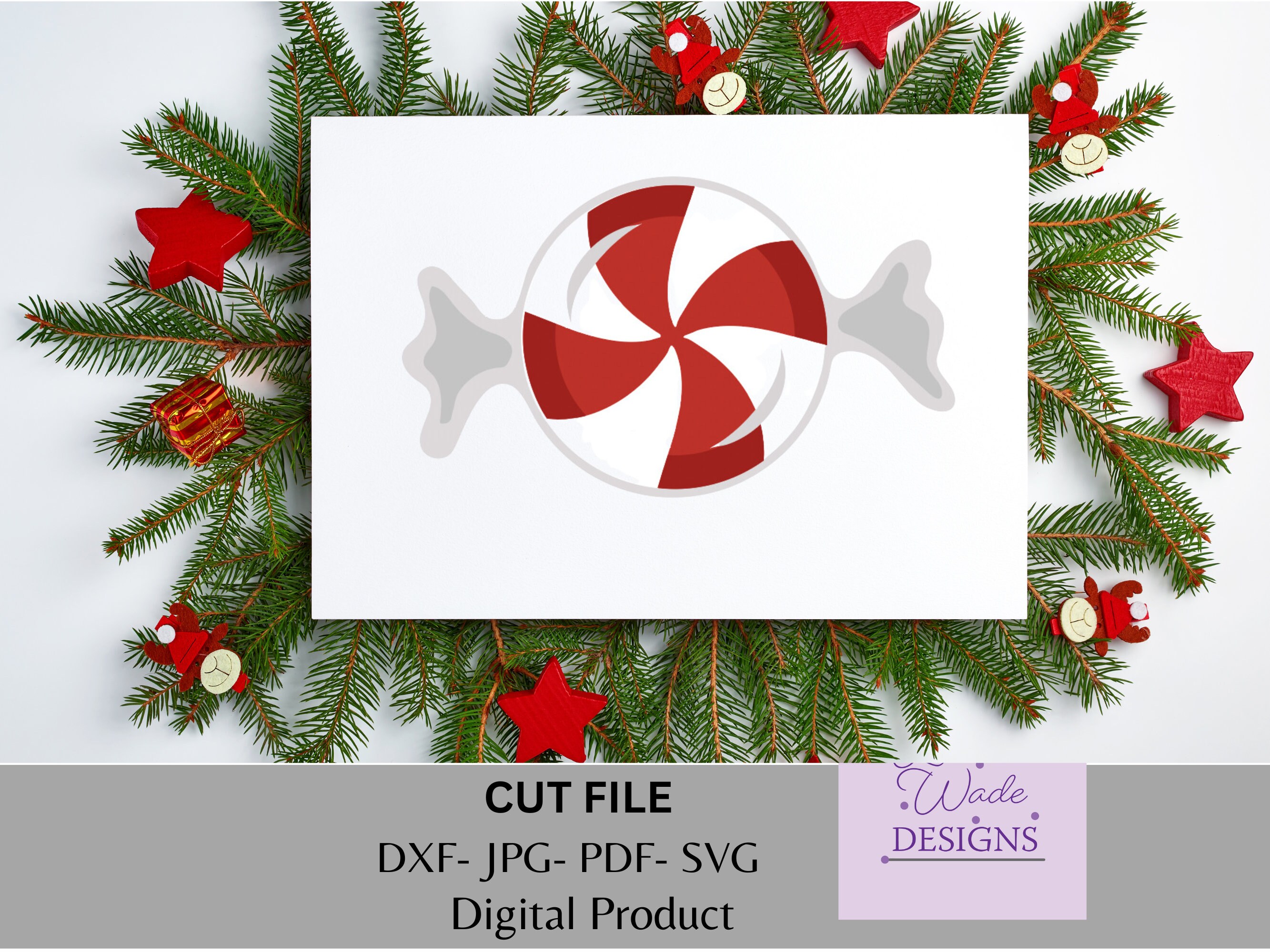 Candy Mint SVG, Red Mint in Wrapper, Cut File Red Candy Mint ...