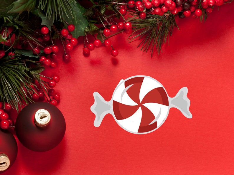 Candy Mint SVG, Red Mint in Wrapper, Cut File Red Candy Mint, Peppermint, Christmas Mint, Candy ...