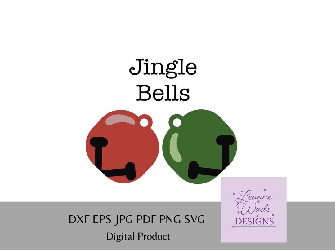 Jingle Bells Digital Files, Cutting File, Bell Svg, Christmas Bell Svg ...
