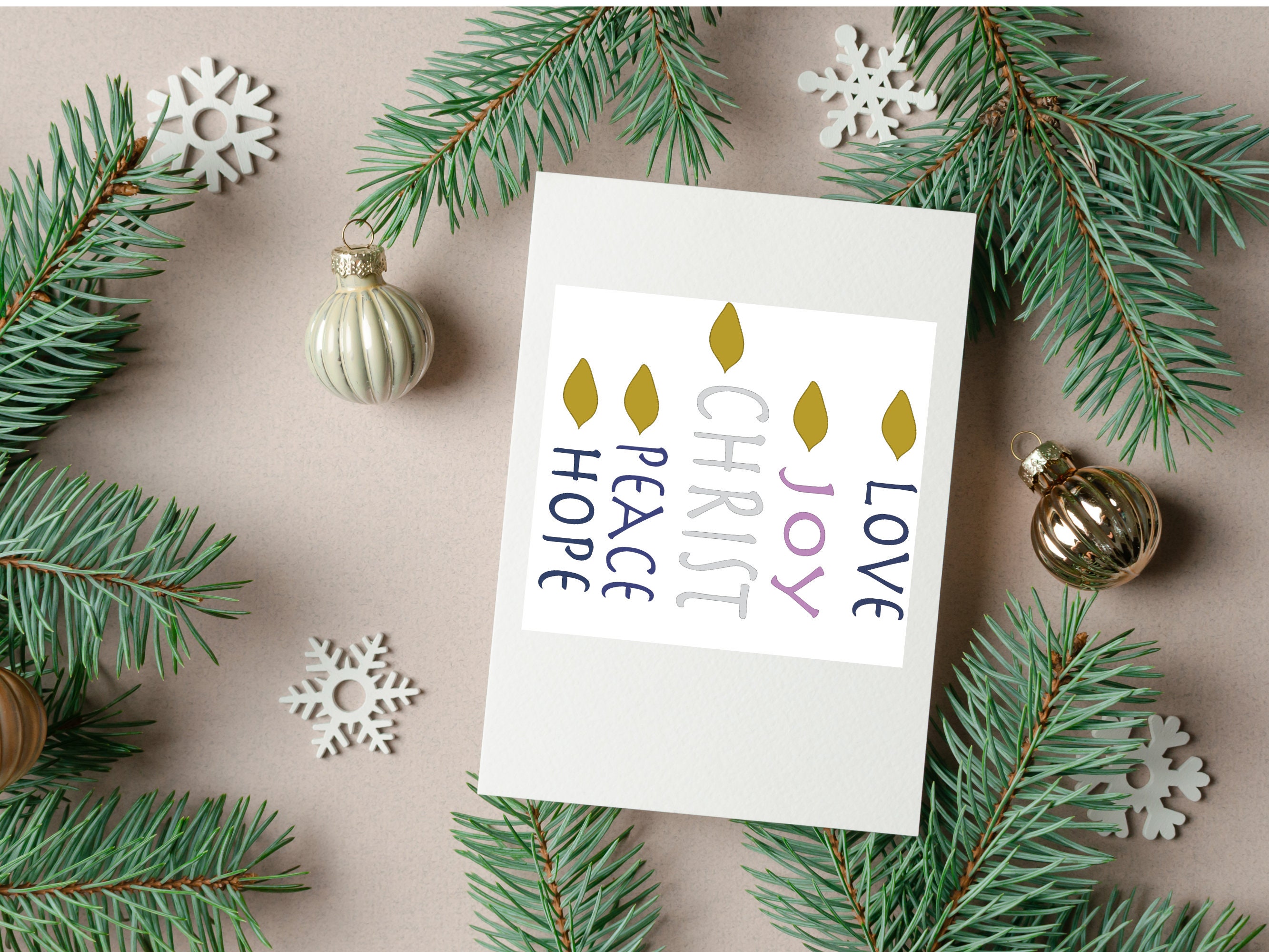 Advent Word Candles Digital Files - Etsy