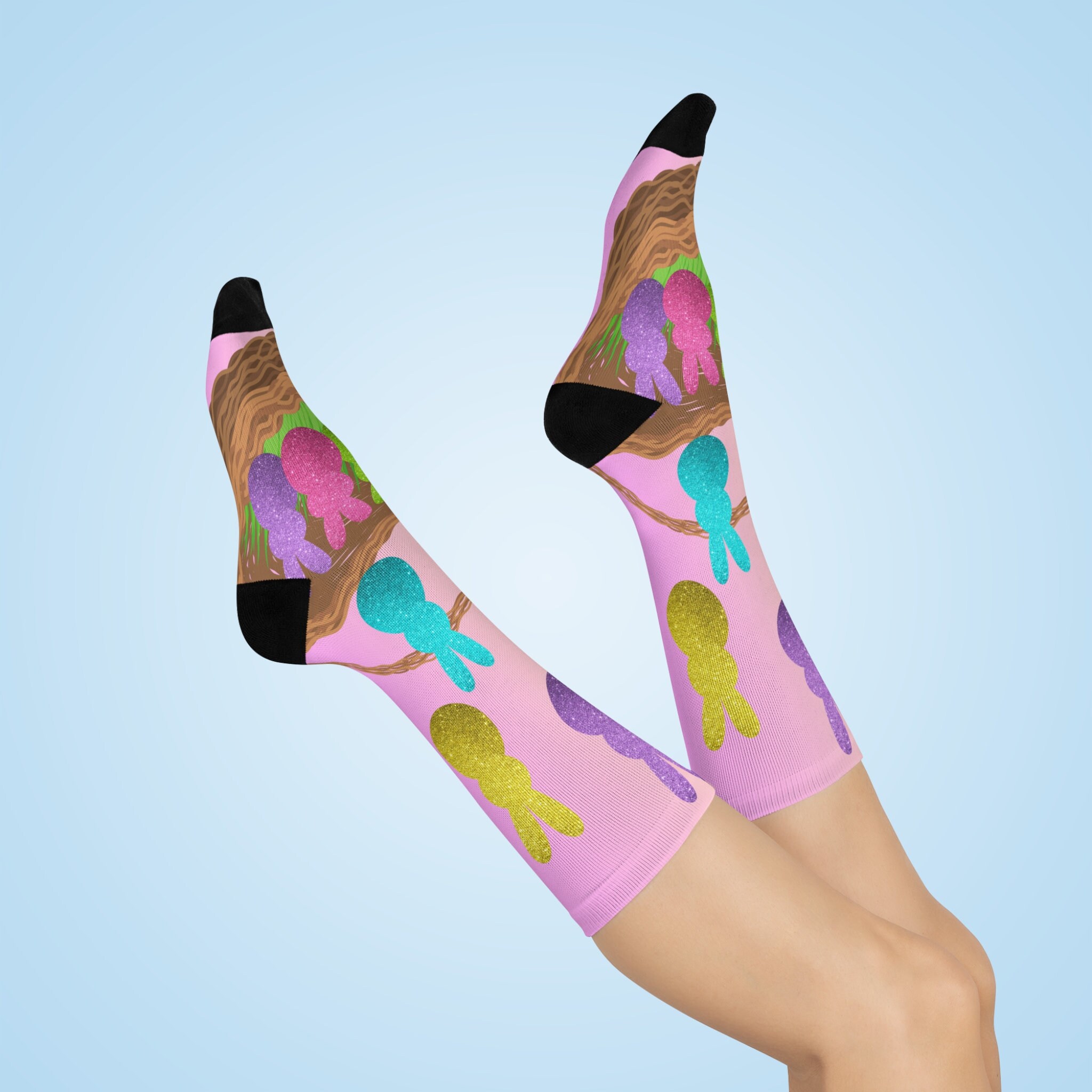 Socks, Cushioned Crew Socks, Easter Socks, Peep Socks, Bunny Socks ...