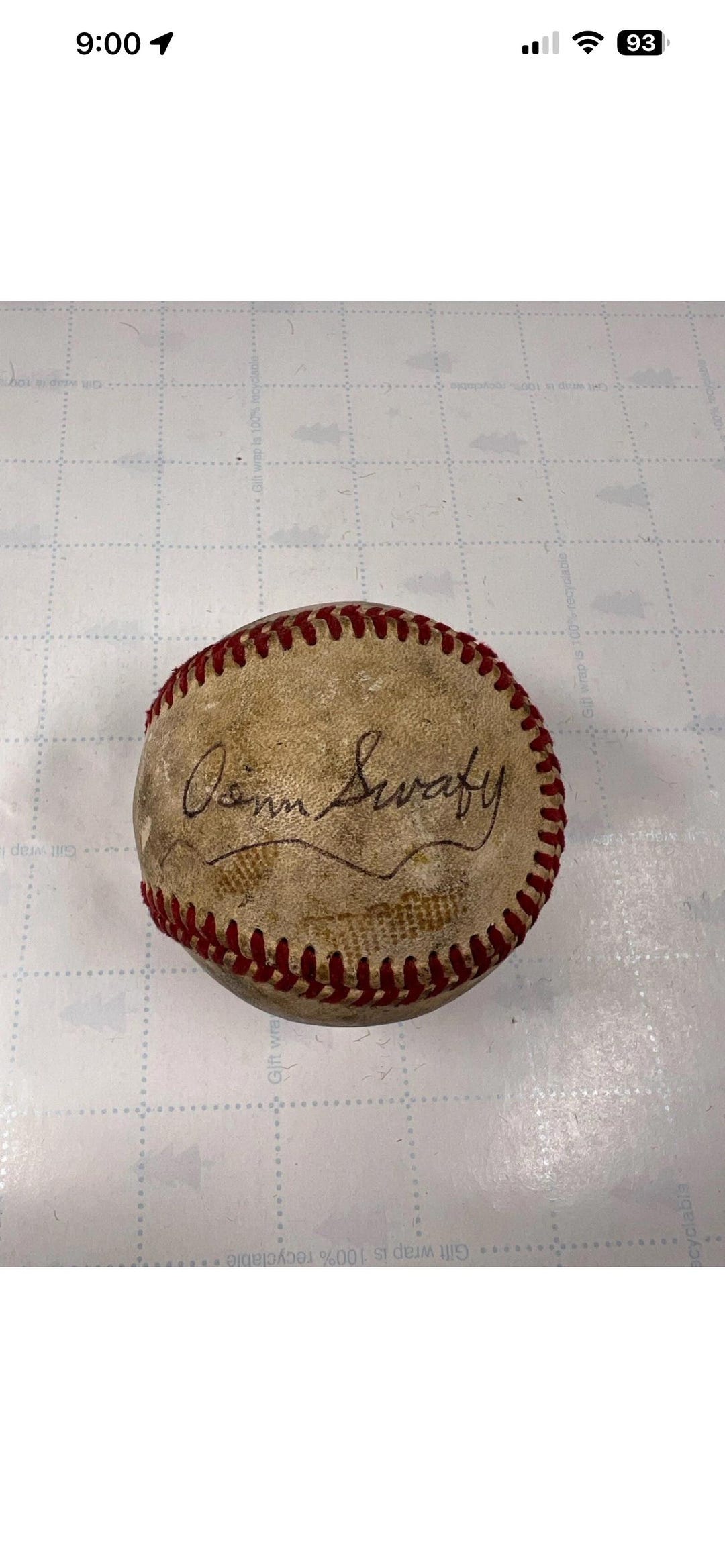 Vintage Baseball Signed by Unknown Player - Etsy