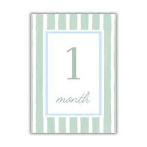 Watercolor Stripe Milestone Cards - Etsy
