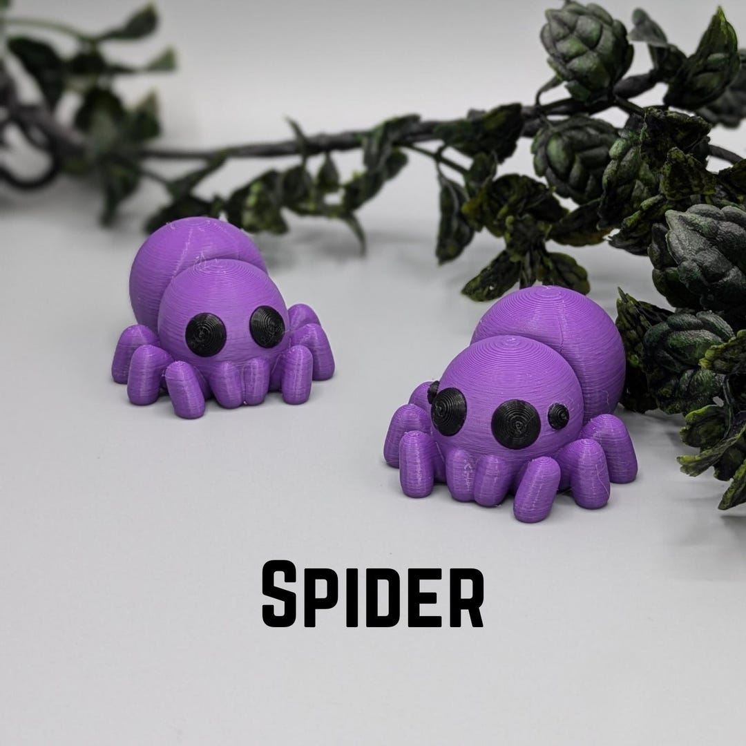 Articulated Spider Fidget Keychain: 3D Printed Sensory Toy, Halloween ...