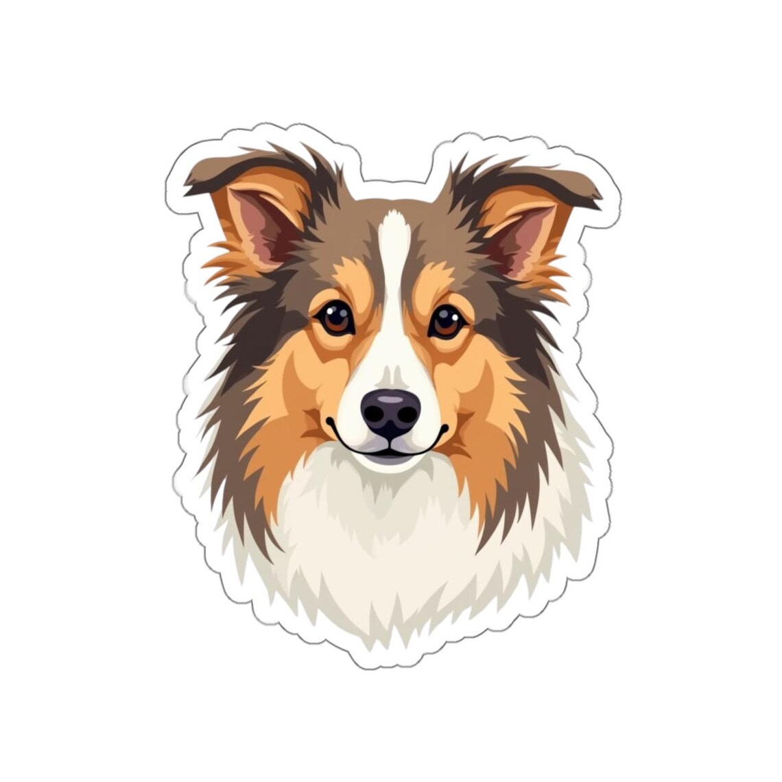 Shetland Sheepdog Die-cut Sticker, Sheltie Dog Sticker, Sheepdog ...