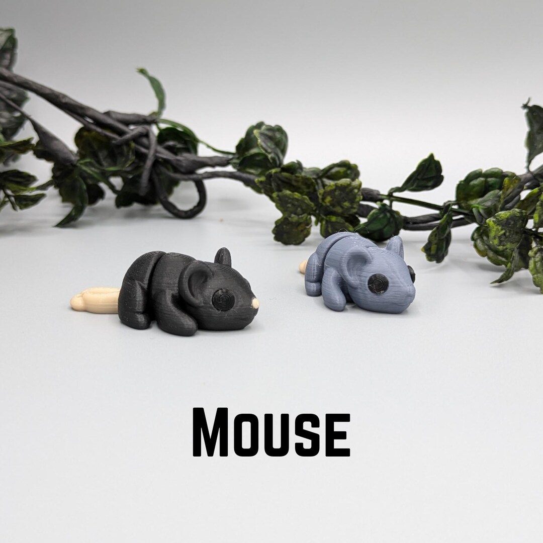 Mouse Flexi Fidget Key Chain, Sensory Toy, 3D Printed Gift, Keychain ...