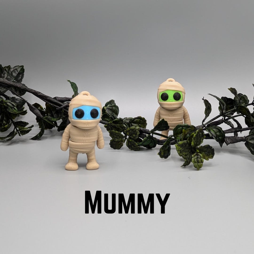 Mummy Flexi Fidget Key Chain, Sensory Toy, 3D Printed Gift, Keychain ...