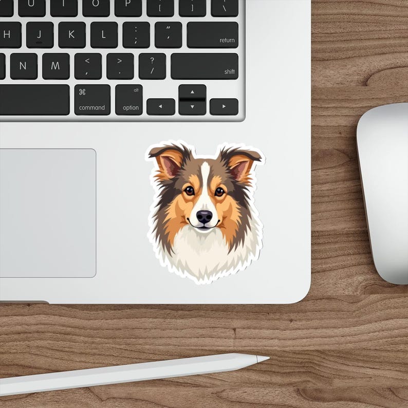 Shetland Sheepdog Die-cut Sticker, Sheltie Dog Sticker, Sheepdog ...