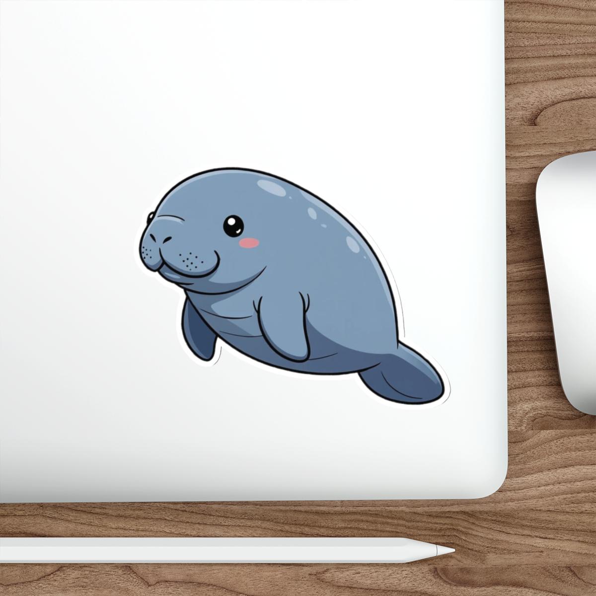 Manatee Sticker, Animal Sticker, Manatee Gift, Sea Cow Decal, Scrapbook ...