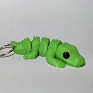 Alligator Flexi Fidget Key Chain, Sensory Toy, 3D Printed Gift ...